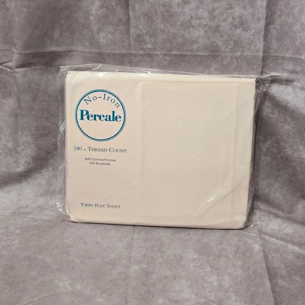 Bedding | Vtg No Iron Percale Twin Flat Sheet Petal Pink 18 Thread Count Cottonpoly Nip | Poshmark